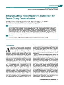 Integrating IPsec within OpenFlow Architecture for Secure Group Communication - STORE ...